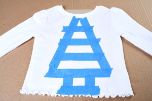 Glitter Christmas Tree Shirt Tutorial