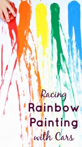 Racing Rainbow Painting with Cars - Fantastic Fun & Learning