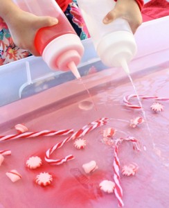 Peppermint Water Play Christmas Activity - Fantastic Fun & Learning