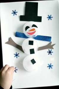Icy Snowman Winter Sensory Play Science Experiment