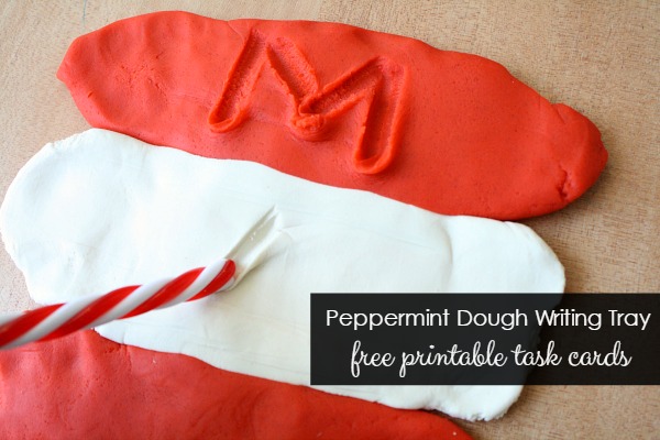 Candy Cane Play Dough Writing Tray - Fantastic Fun & Learning