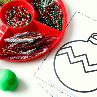 Free Printable Christmas Ornament Play Dough Mats