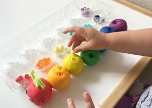 Rainbow Play Dough Color Matching Caterpillar - Fantastic Fun & Learning