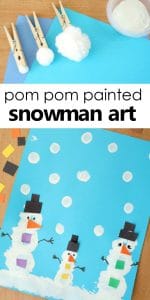 Pom Pom Painted Snowman Craft - Fantastic Fun & Learning