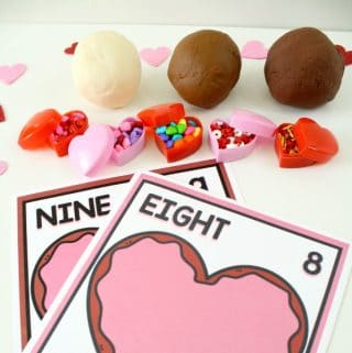 Chocolate Heart Valentine Play Dough Mats - Fantastic Fun & Learning