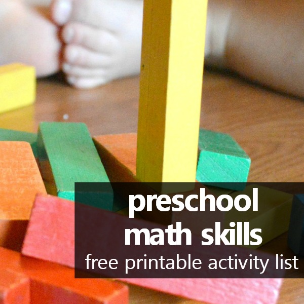Preschool Math Skills and Goals - Fantastic Fun & Learning