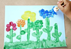 Pom Pom Painted Flowers for Kids - Fantastic Fun & Learning
