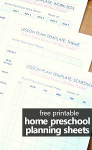 Home Preschool Lesson Plan Template - Fantastic Fun & Learning