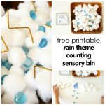 Preschool Counting Rain Sensory Bin - Fantastic Fun & Learning