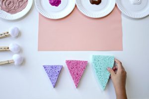 Sponge Painted Ice Cream Cone Summer Art Project - Fantastic Fun & Learning