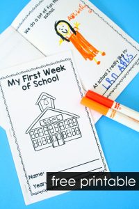 My First Week of School Printable Book - Fantastic Fun & Learning