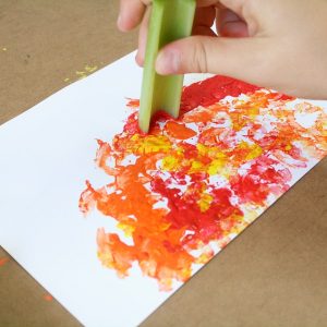 Stamped Fall Tree Craft for Kids - Fantastic Fun & Learning