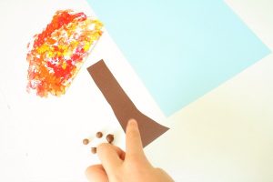Stamped Fall Tree Craft for Kids - Fantastic Fun & Learning