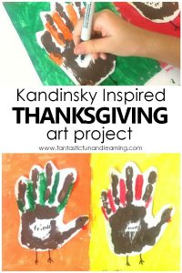 Kandinsky Inspired Turkey Handprint Art Project - Fantastic Fun & Learning