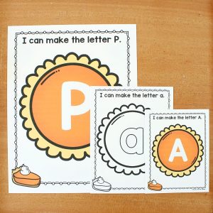 Pumpkin Pie Preschool Alphabet Printables - Fantastic Fun & Learning