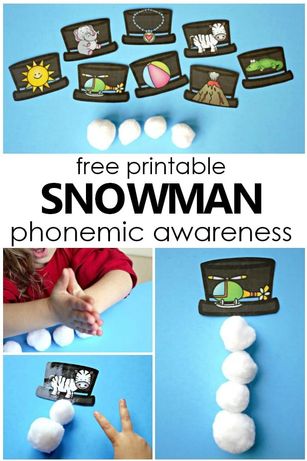 Build A Snowman Phonemic Awareness Activity Fantastic Fun Learning