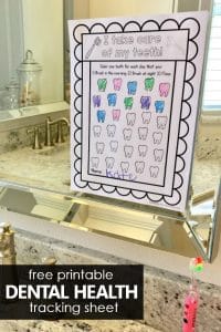 Free Printable Kids Tooth Brushing Chart - Fantastic Fun & Learning