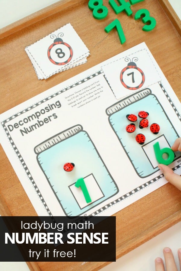 Ladybug Number Sense Math Activities Fantastic Fun Learning