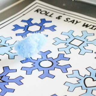 Winter Shapes Game Roll and Say Activity - Fantastic Fun & Learning
