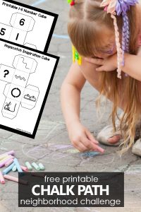 Chalk Hopscotch Path Inspiration Cubes - Fantastic Fun & Learning