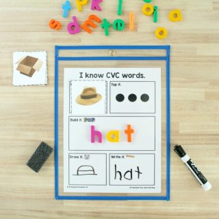 Free Printable CVC Word Building Mat - Fantastic Fun & Learning