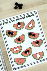 Roll and Say Summer Shapes Game - Fantastic Fun & Learning