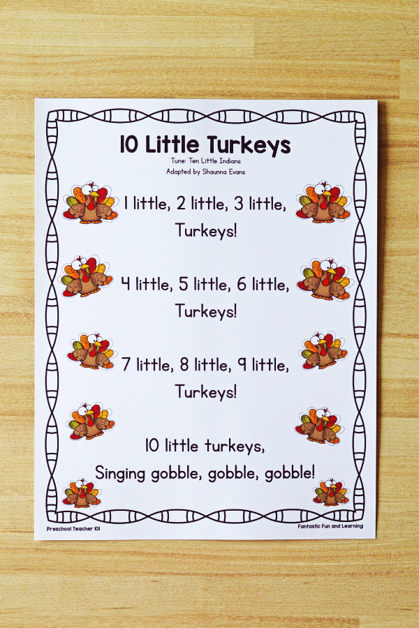 10 Little Turkeys Preschool Song Fantastic Fun Learning 10 Little Turkeys Preschool Song Fantastic Fun Learning