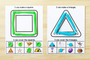 Free Printable No Prep Shape Play Dough Mats - Fantastic Fun & Learning