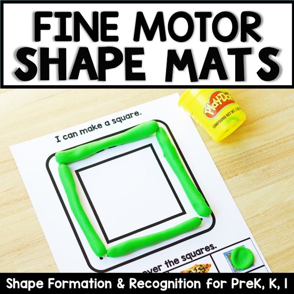 Free Printable No Prep Shape Play Dough Mats - Fantastic Fun & Learning