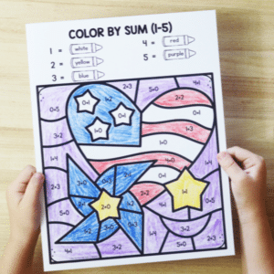 Free Printable 4th of July Color by Code - Fantastic Fun & Learning