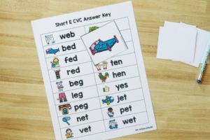 Short E CVC Word Building Phonics Game - Fantastic Fun & Learning