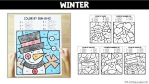 Color by Code Coloring Pages for Pre-K and Kindergarten - Fantastic Fun ...