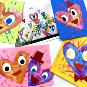 Chris Uphues Inspired Heart Art Project for Kids - Fantastic Fun & Learning
