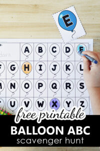 Balloons ABC Scavenger Hunt - Fantastic Fun & Learning