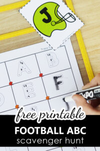 Football Helmet ABC Scavenger Hunt - Fantastic Fun & Learning