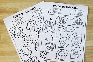 Spring Color by Syllable - Fantastic Fun & Learning